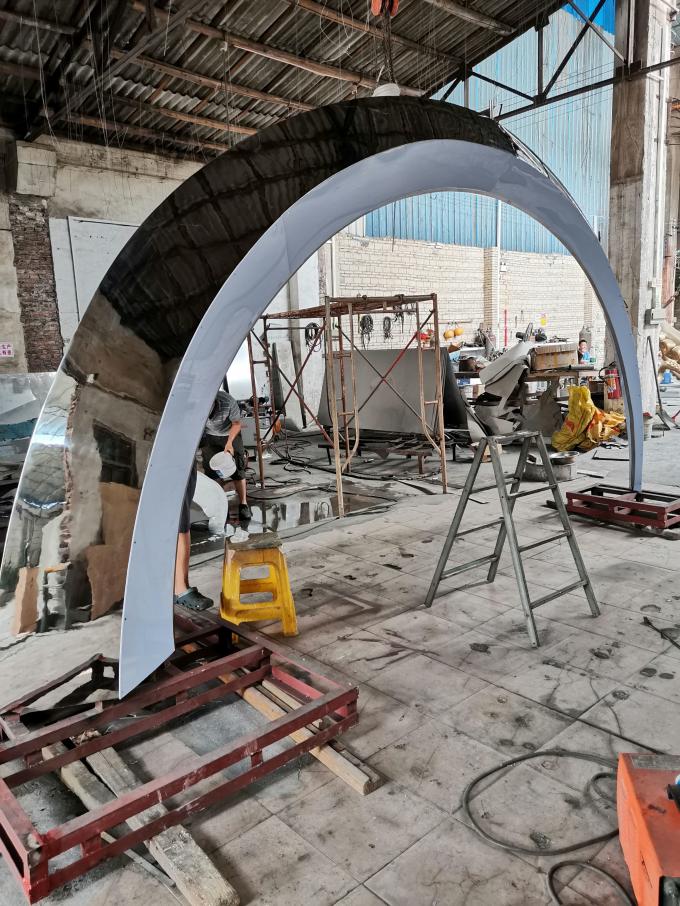 Waterscape Large Metal Art Sculptures , Pool LED Lights Stainless Steel ...